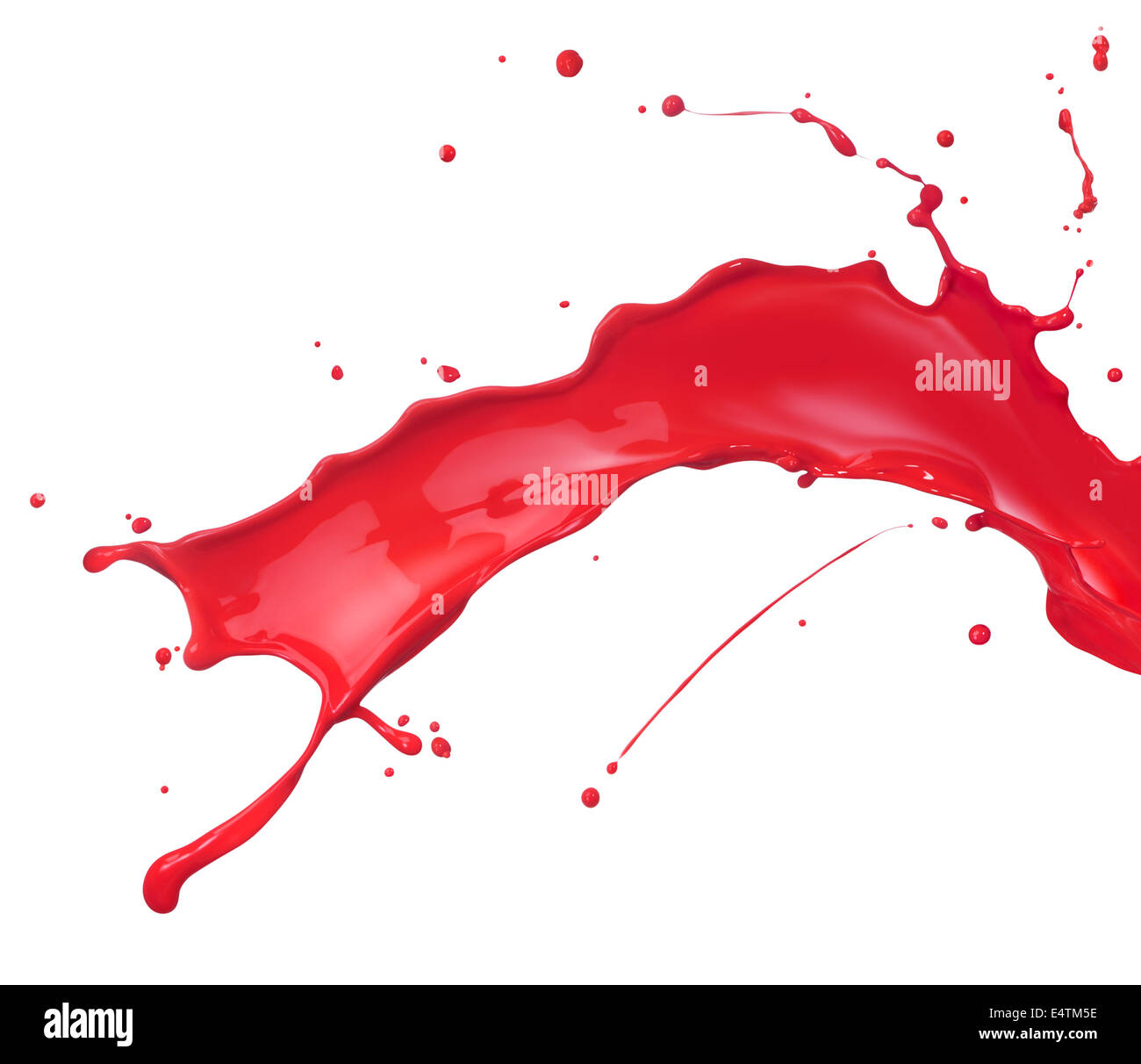 red paint splash isolated on white background Stock Photo - Alamy