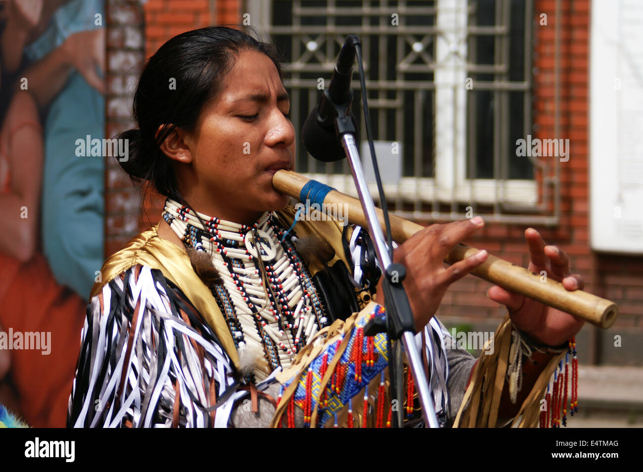 Indian musician plays live on a street Stock Photo - Alamy