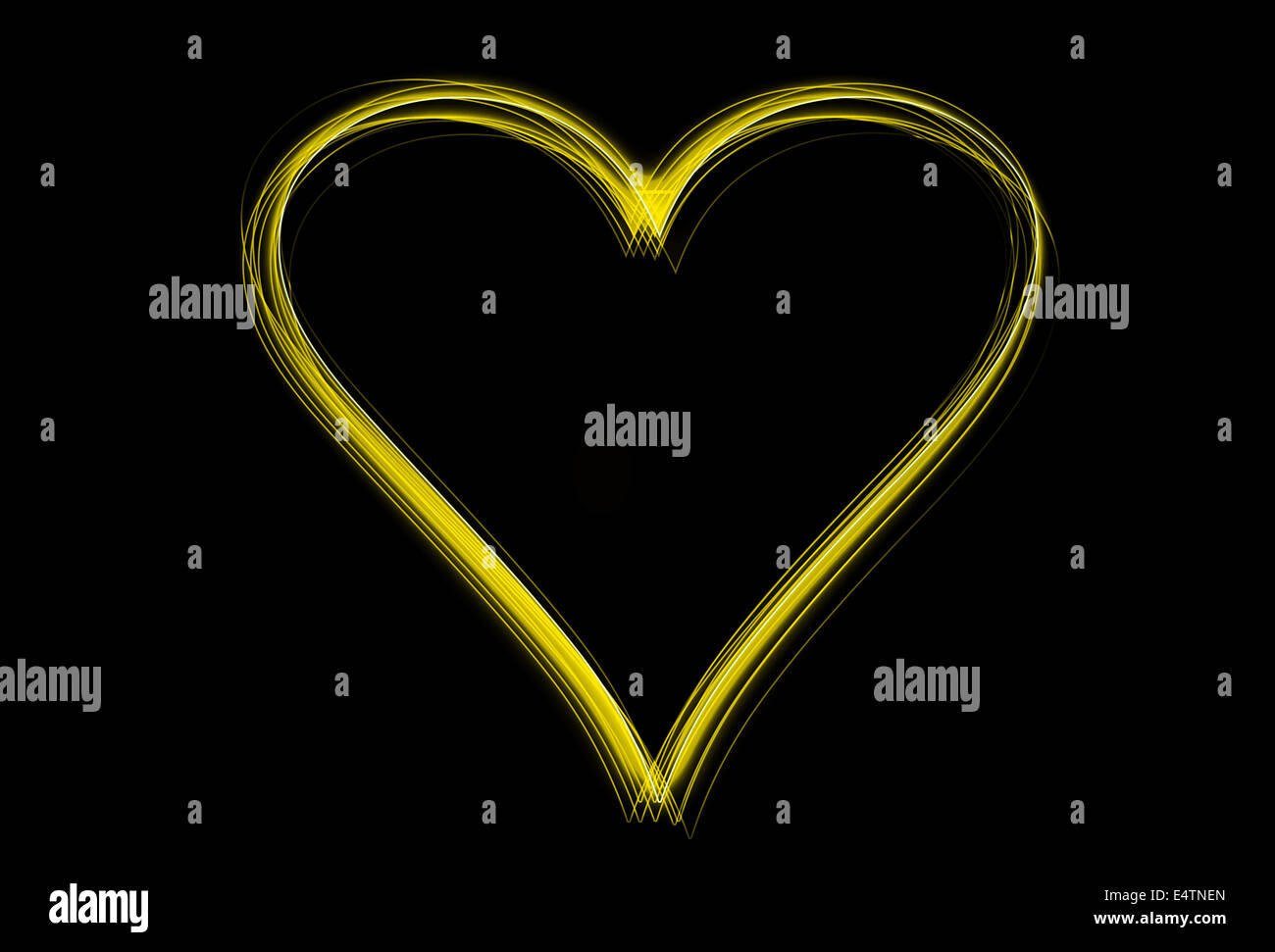 Yellow neon heart hi-res stock photography and images - Alamy