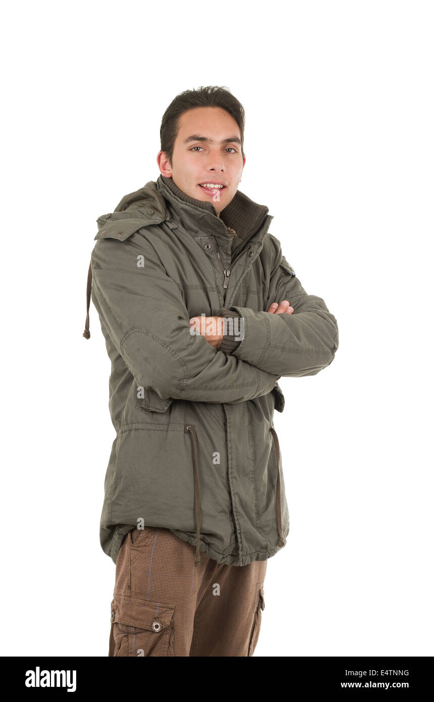 Male posing wearing winter jacket hi-res stock photography and images ...