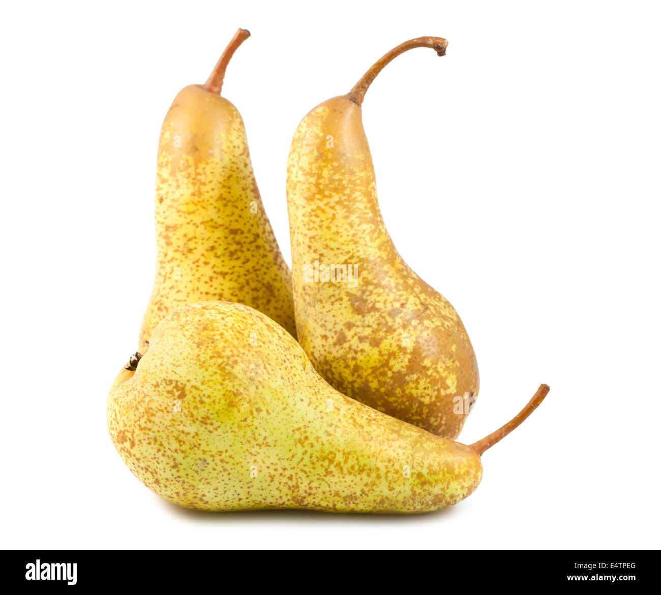Three yellow ripe pears Stock Photo - Alamy