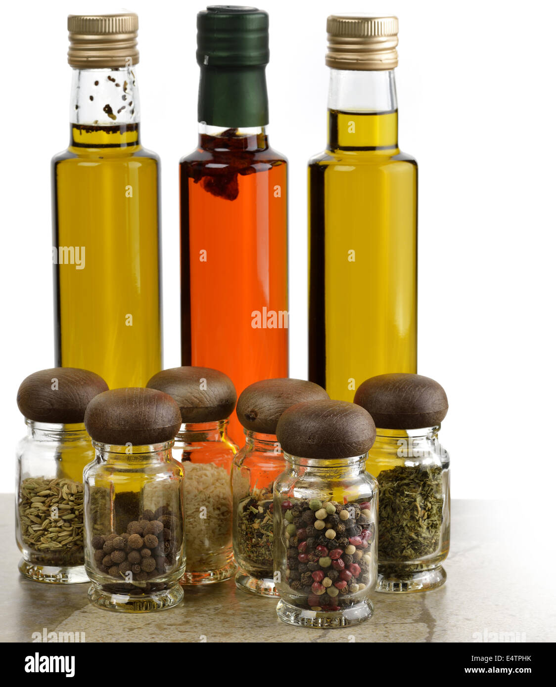 Cooking Oil And Spices Stock Photo - Alamy