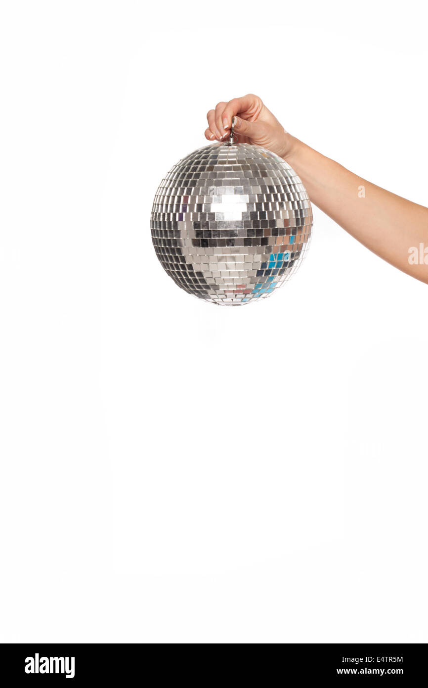 Silver disco background Cut Out Stock Images & Pictures - Alamy