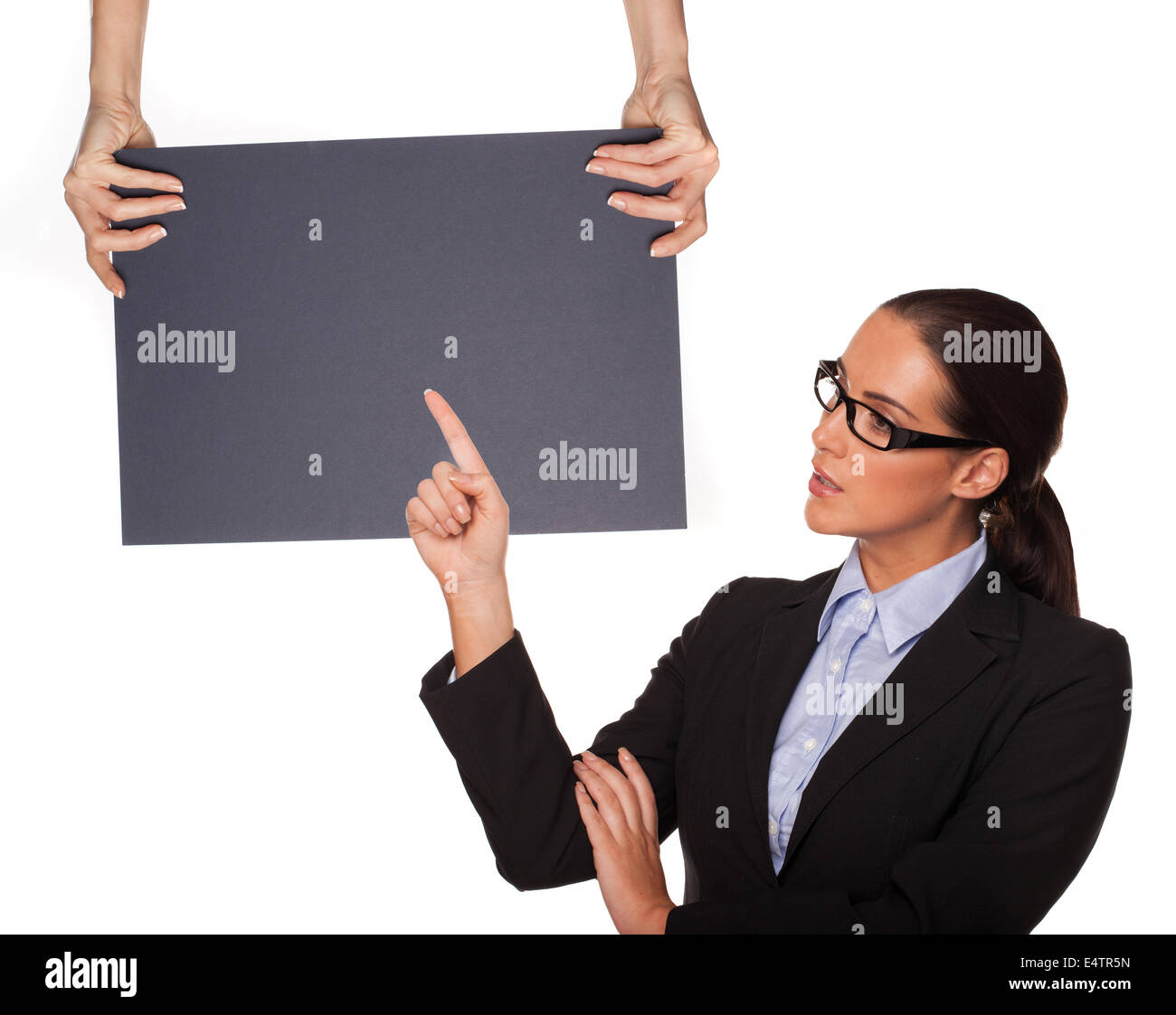 As they demonstrate on the blackboard Cut Out Stock Images & Pictures ...