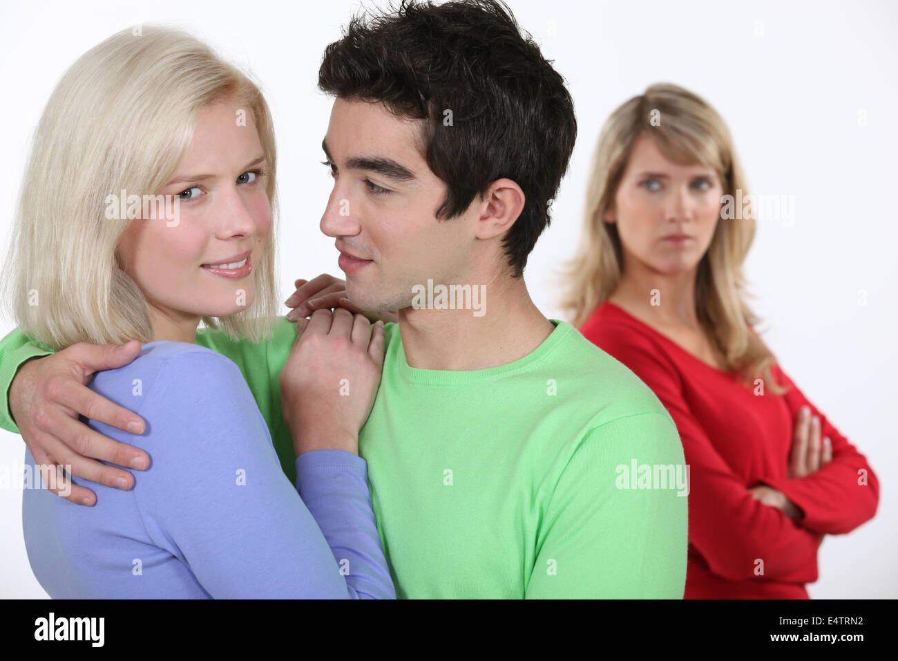 Love triangle jealous girl hi-res stock photography and images - Alamy