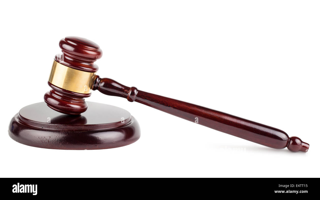 Brown wooden gavel Stock Photo - Alamy