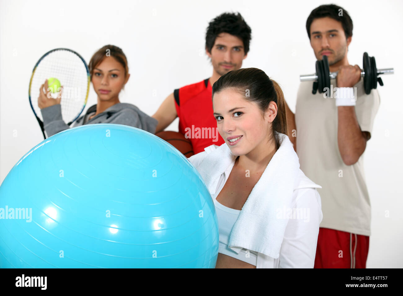 young people practicing different sports Stock Photo - Alamy