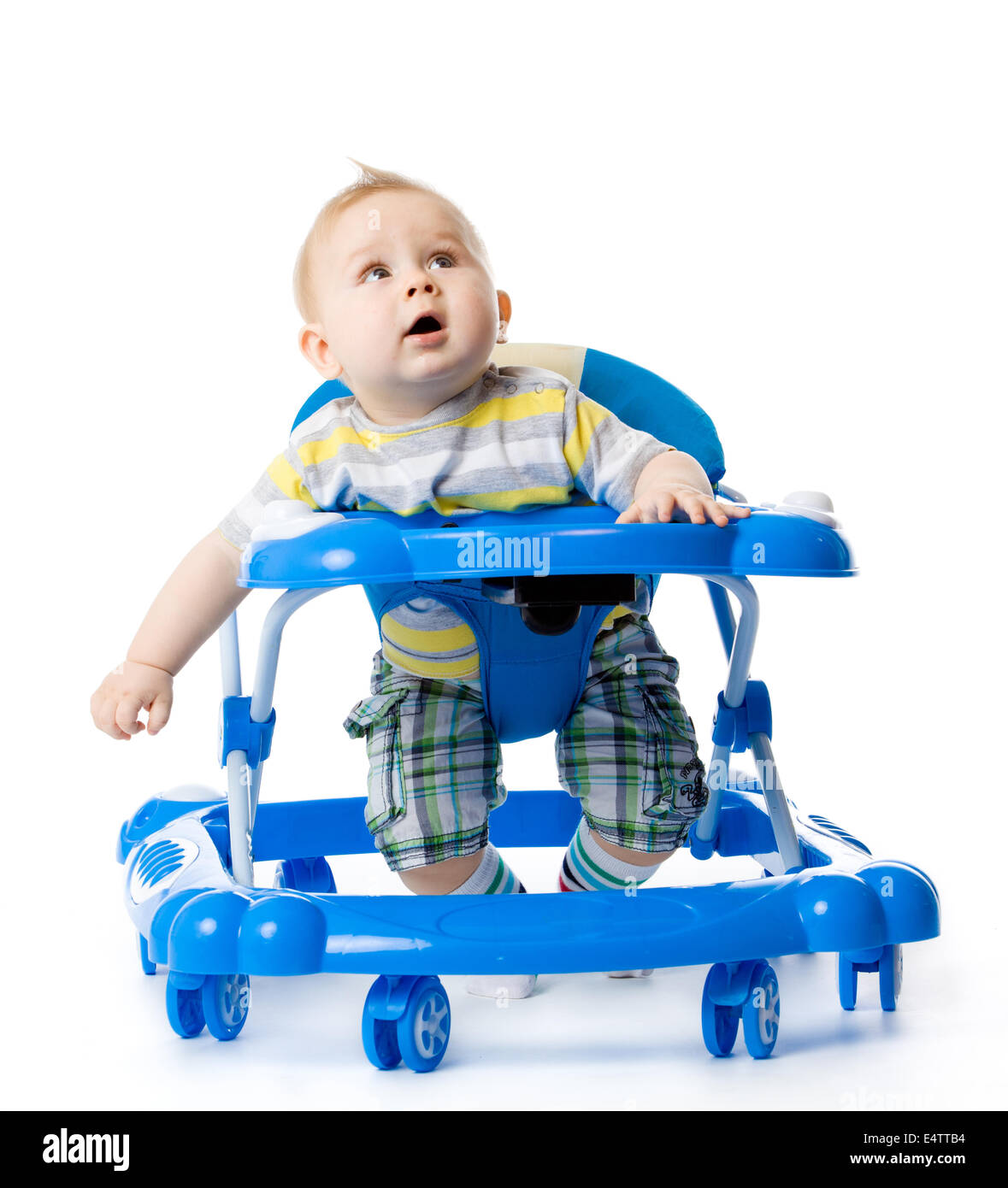 little baby in the baby walker Stock Photo - Alamy