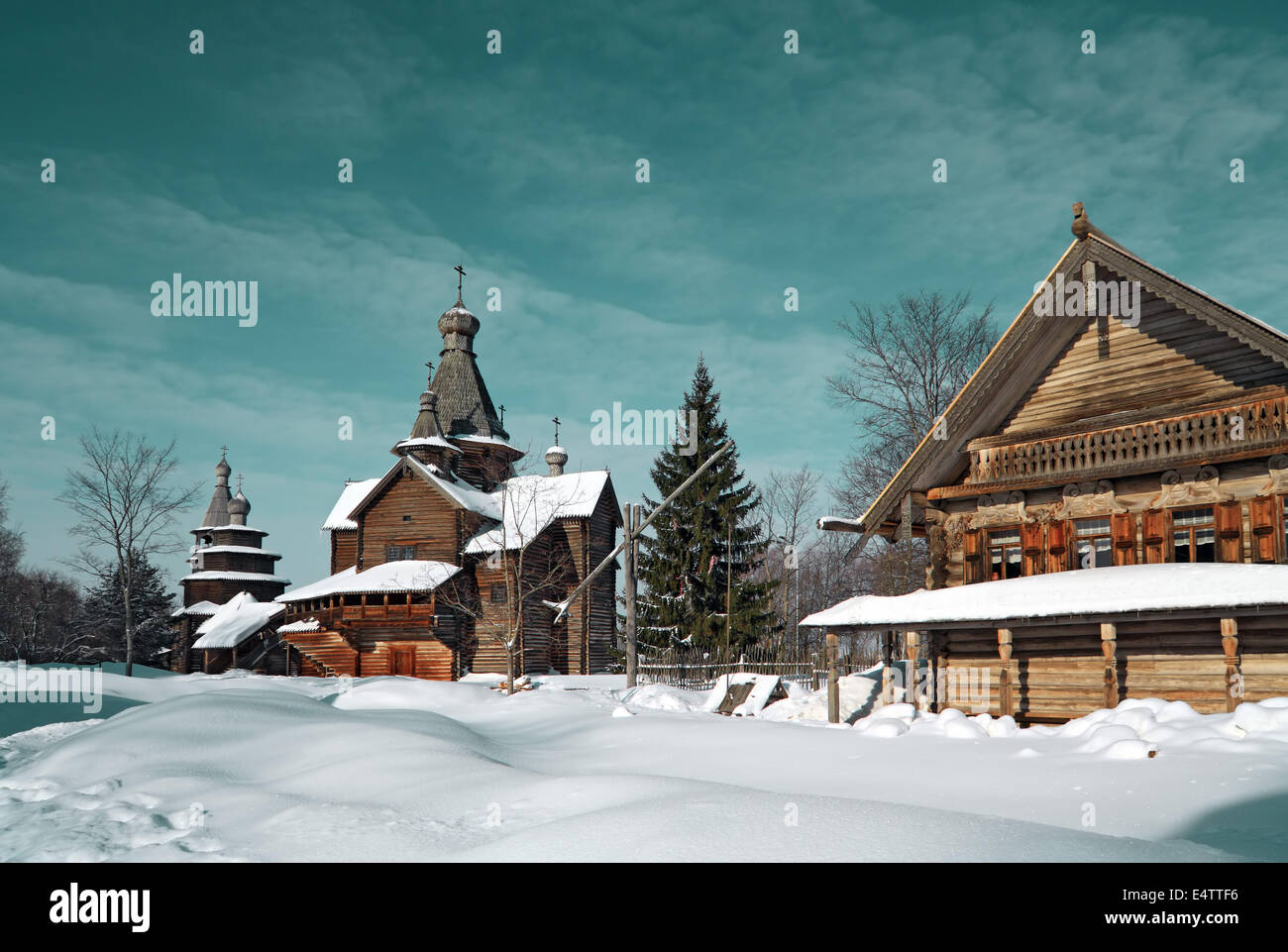 Chapel in the forest in winter hi-res stock photography and images - Alamy