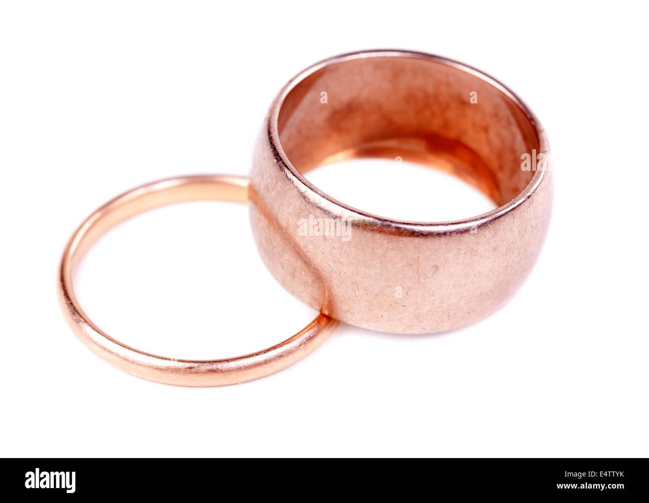 Two old gold wedding ring hi-res stock photography and images - Alamy