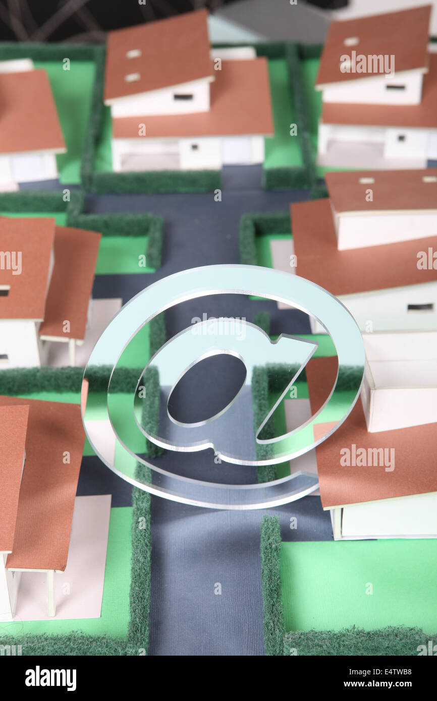 Scale model of housing project Stock Photo - Alamy