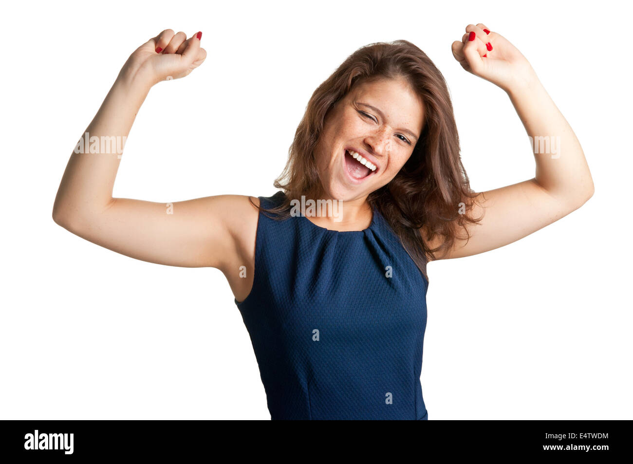 Happy Positive Girl Stock Photo - Alamy