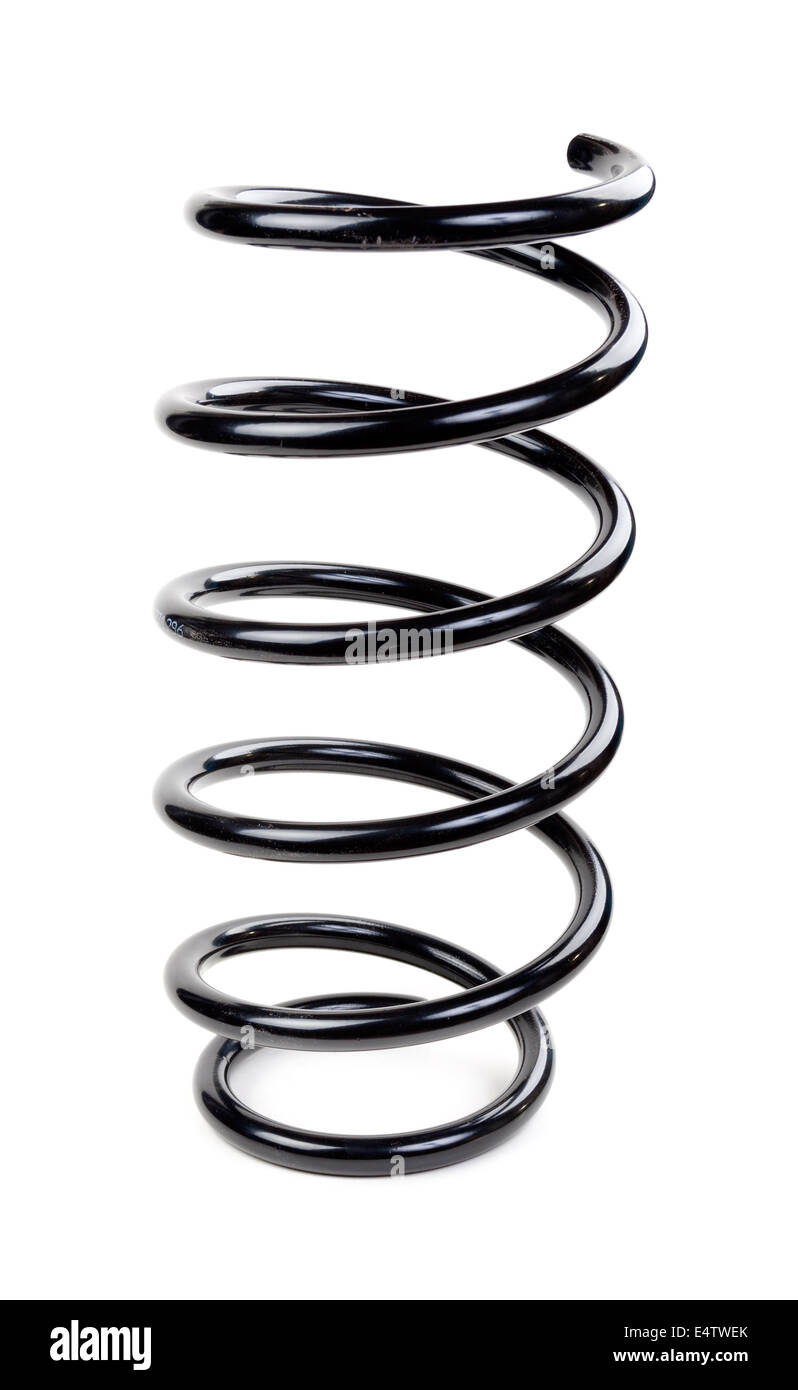 car spring isolated on white background Stock Photo - Alamy