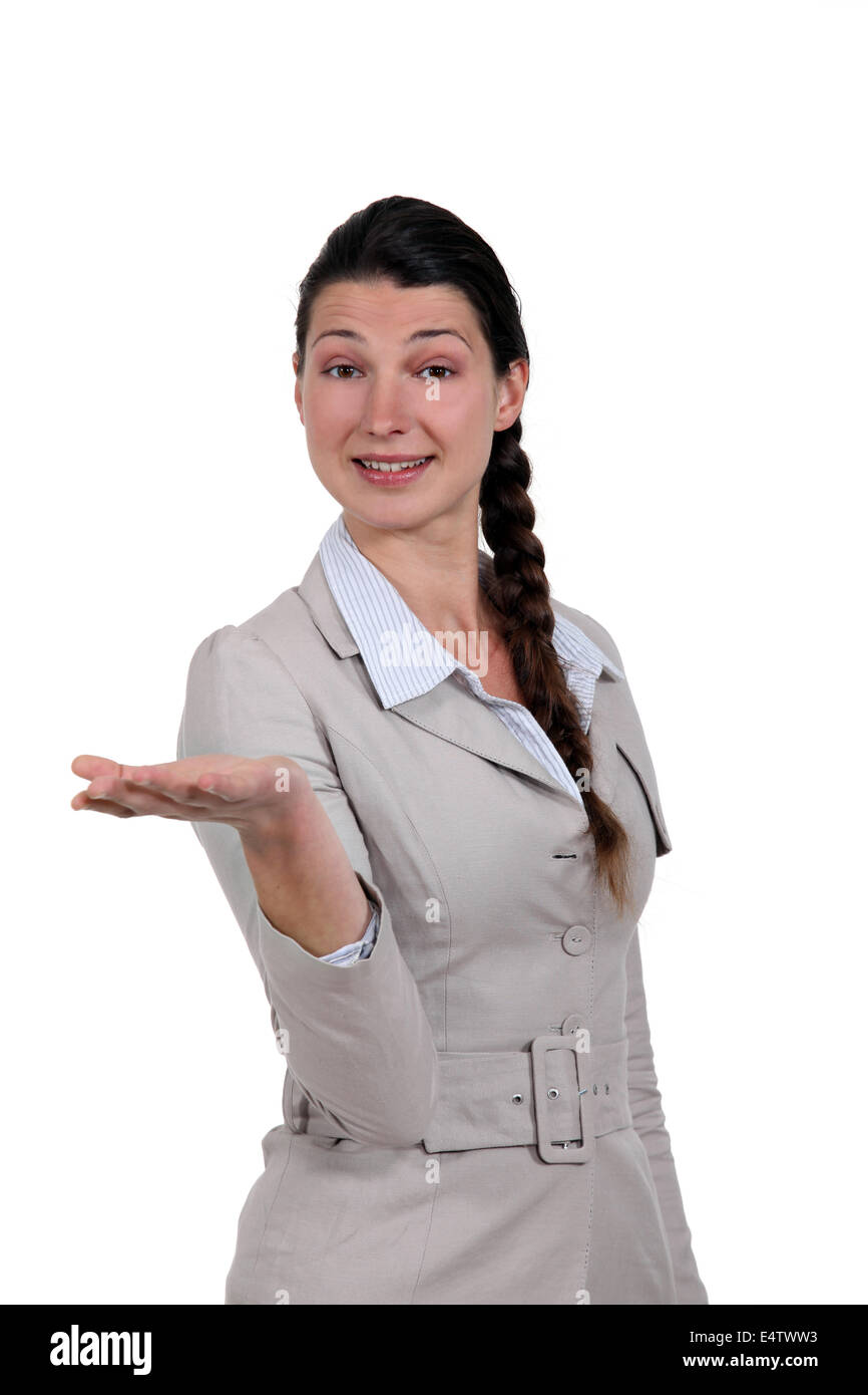 Women explaining point Stock Photo - Alamy