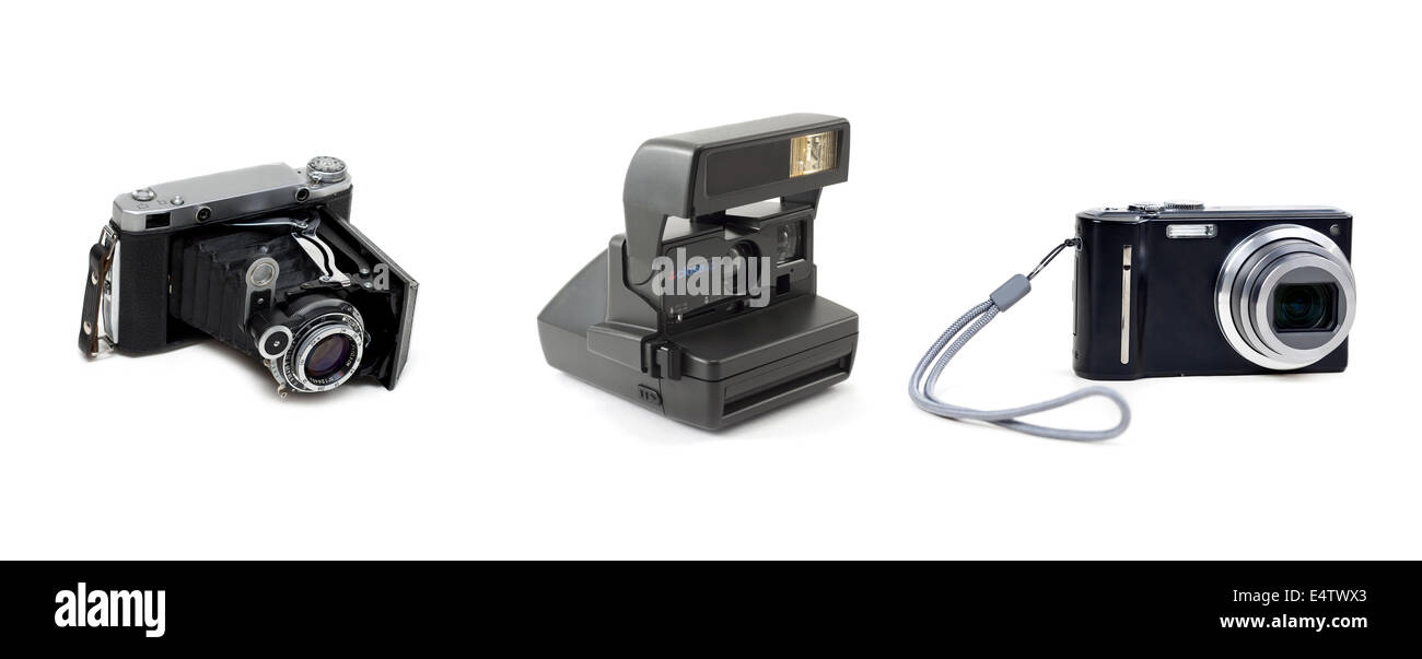 Evolution of cameras Cut Out Stock Images & Pictures - Alamy