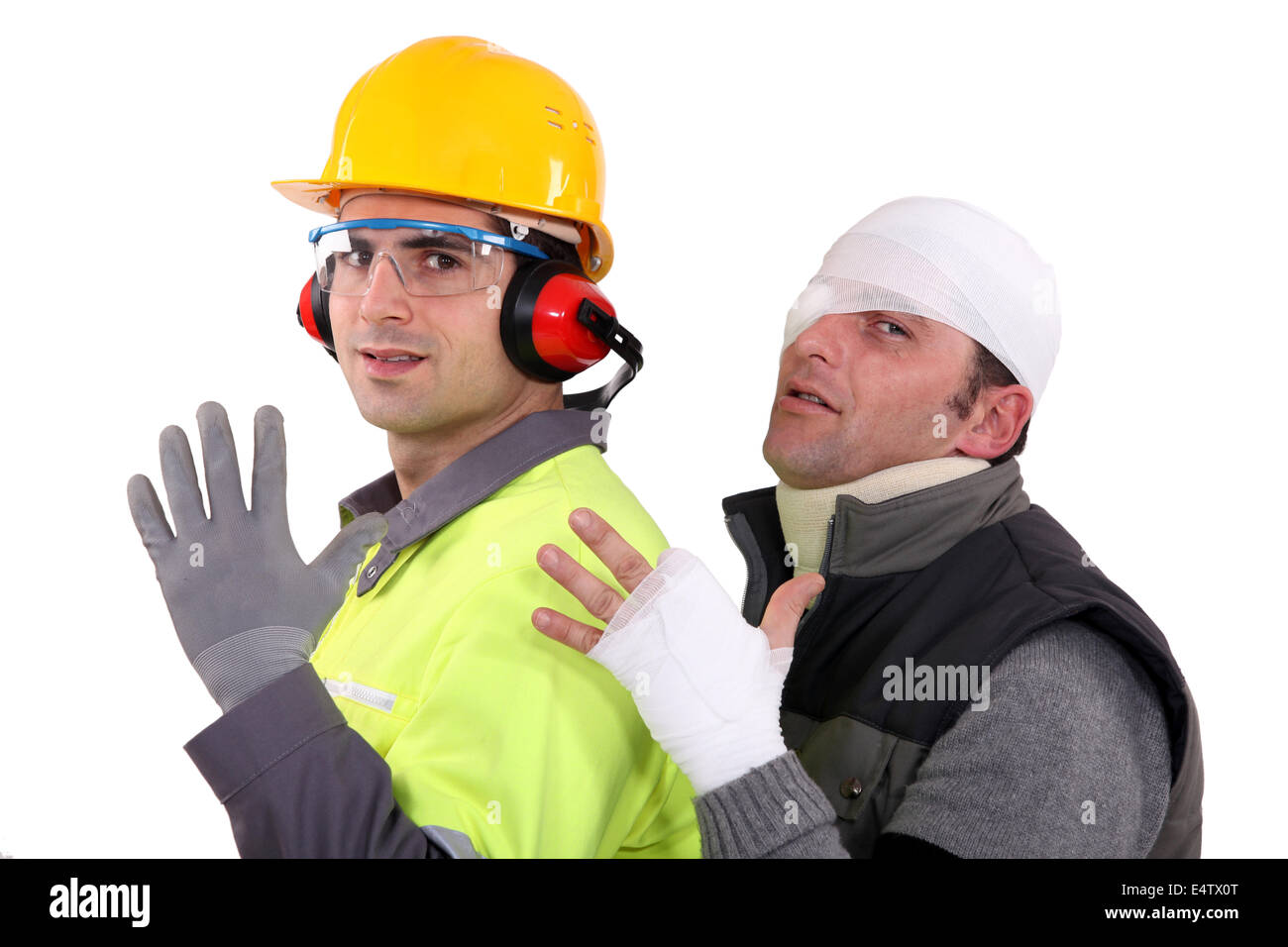Injured construction worker Stock Photo - Alamy Injured construction worker Stock Photo - Alamy