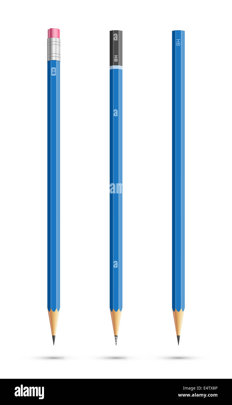 Blue pencil vector hi-res stock photography and images - Alamy