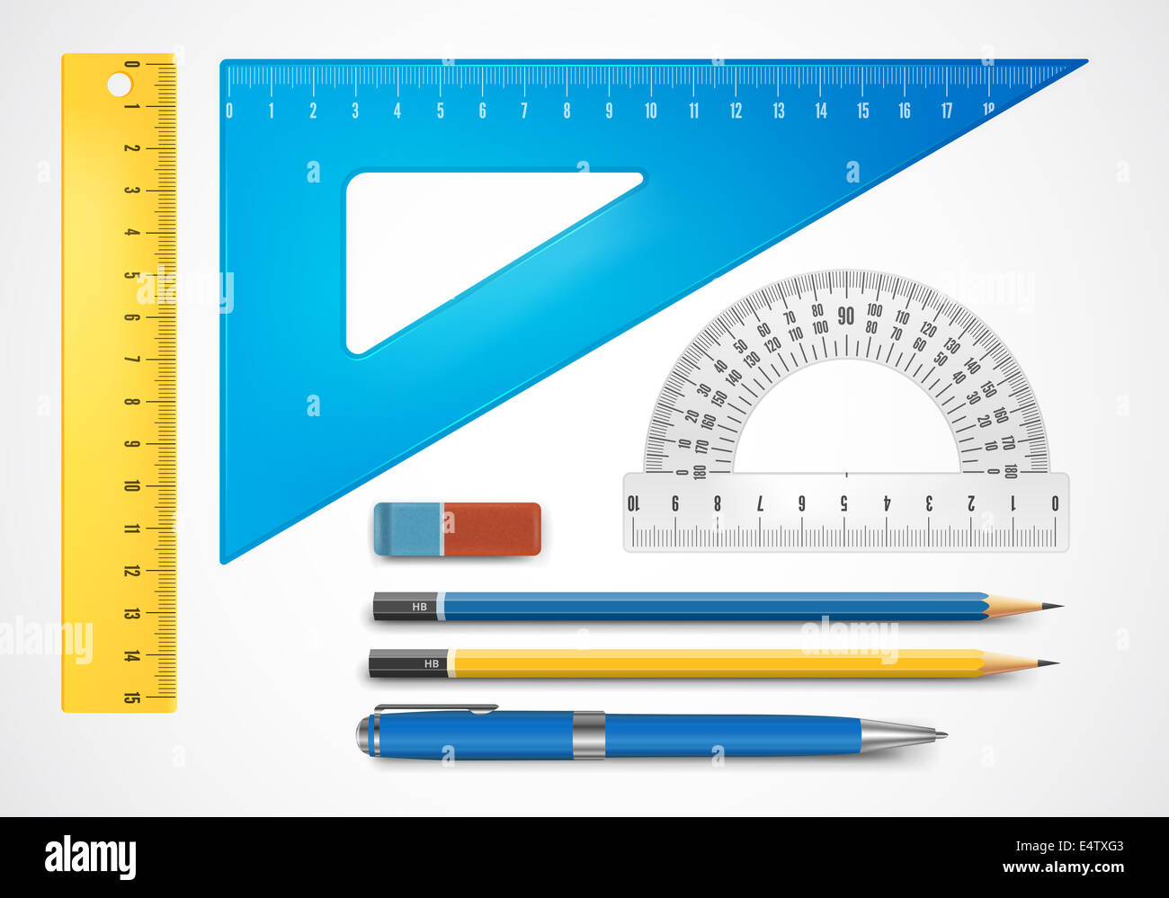 School ruler hi-res stock photography and images - Alamy