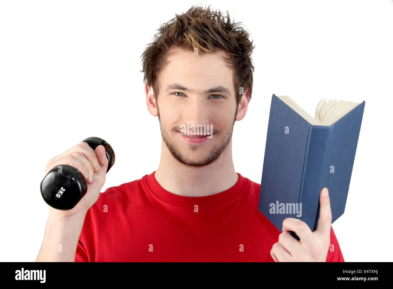 Man working on his body and mind Stock Photo - Alamy