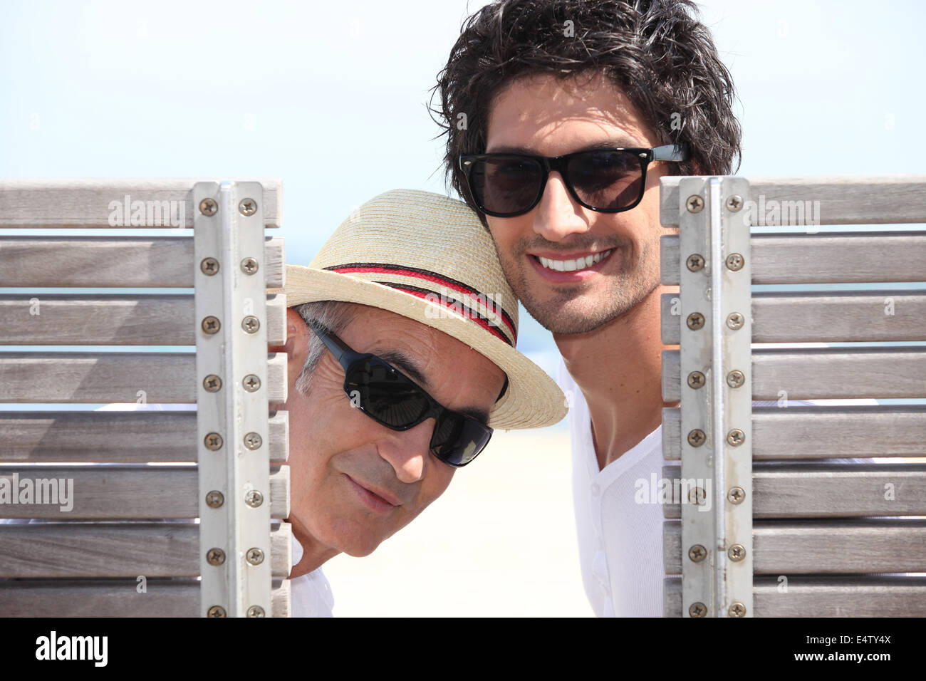 Men on holiday Stock Photo - Alamy