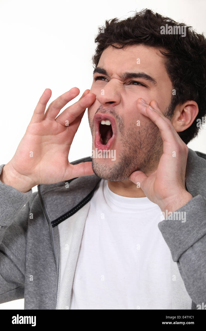 Big shout up hi-res stock photography and images - Alamy