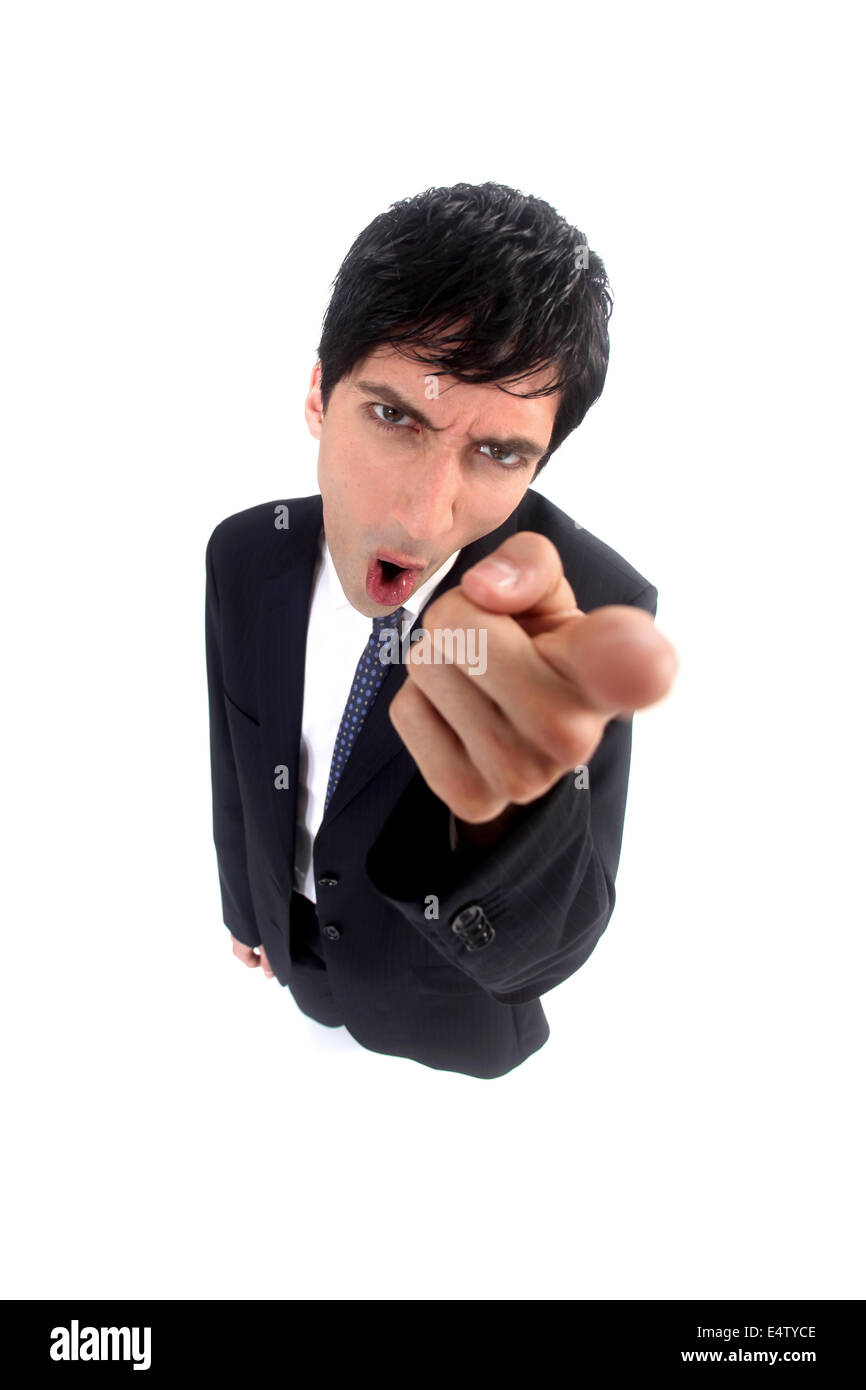 Pointing at face Cut Out Stock Images & Pictures - Alamy