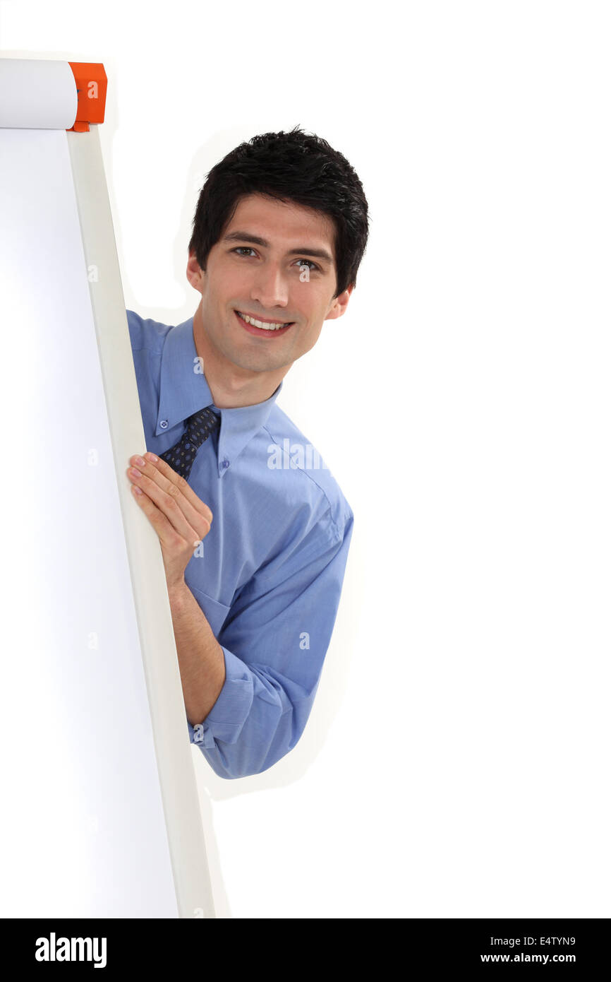 Standing behind sign hi-res stock photography and images - Alamy