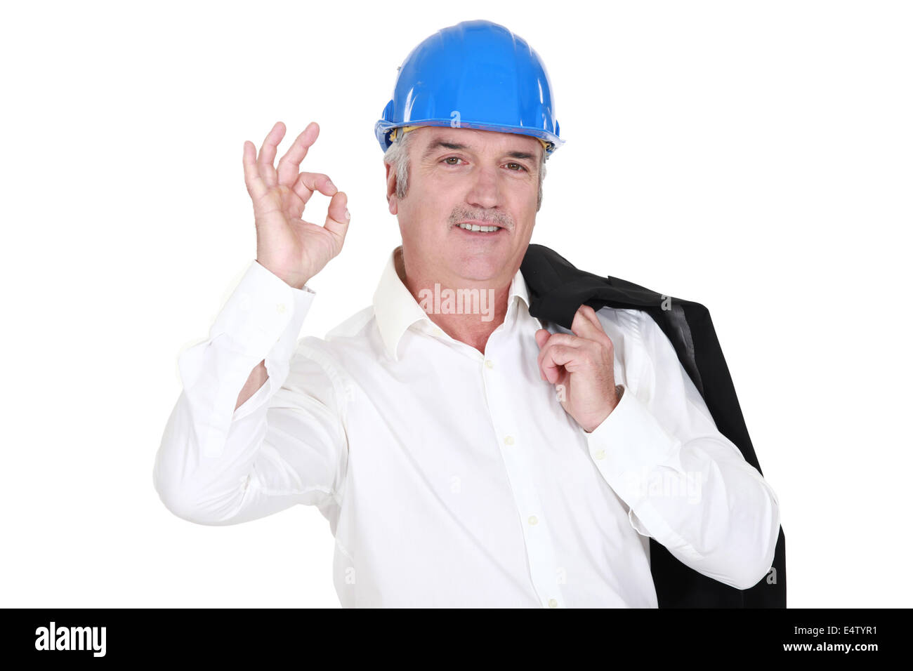 Male engineer architect wearing helmet Cut Out Stock Images & Pictures ...