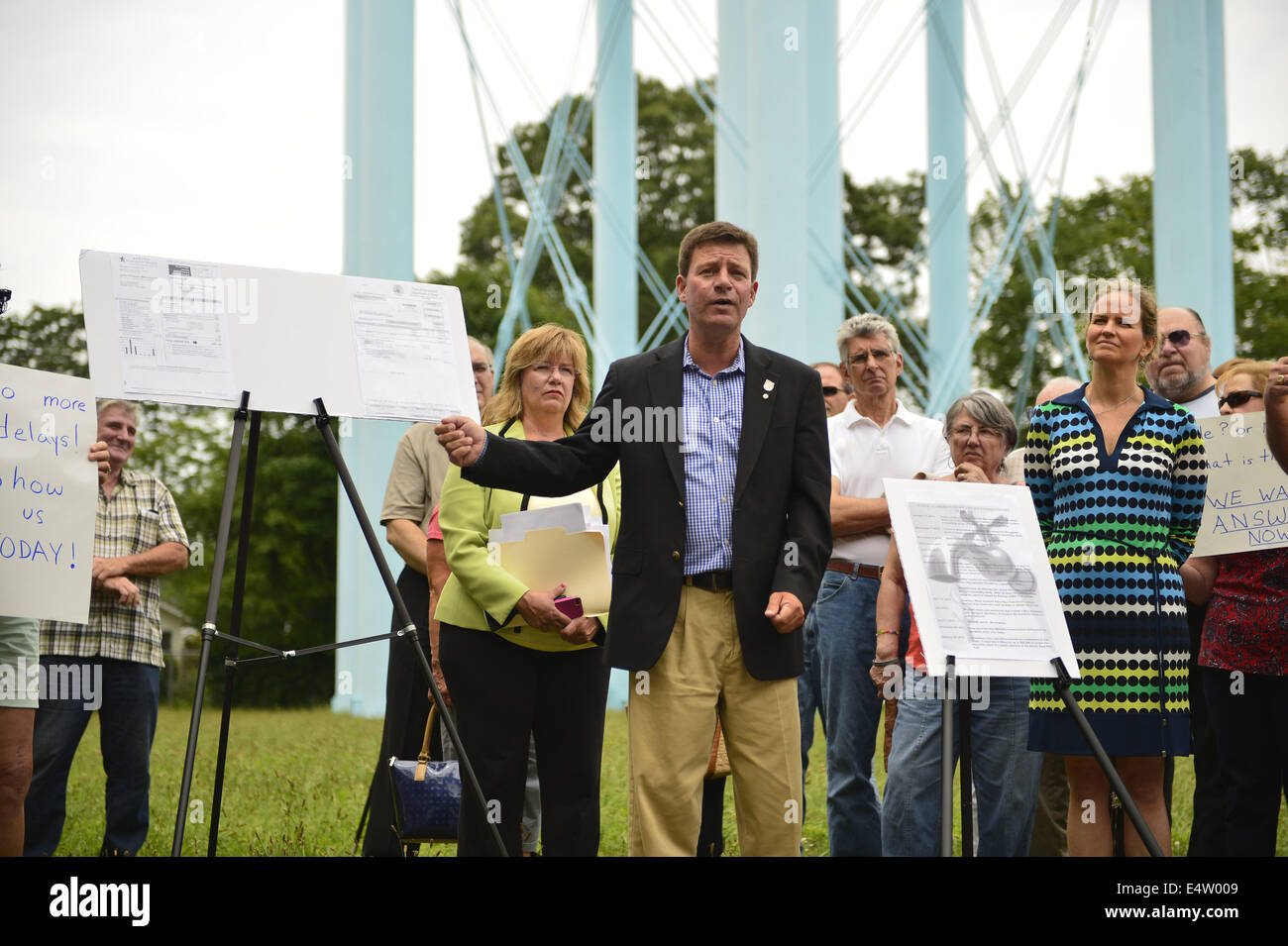 July 16, 2014 - Merrick, New York, U.S - In front of Water Tower ...