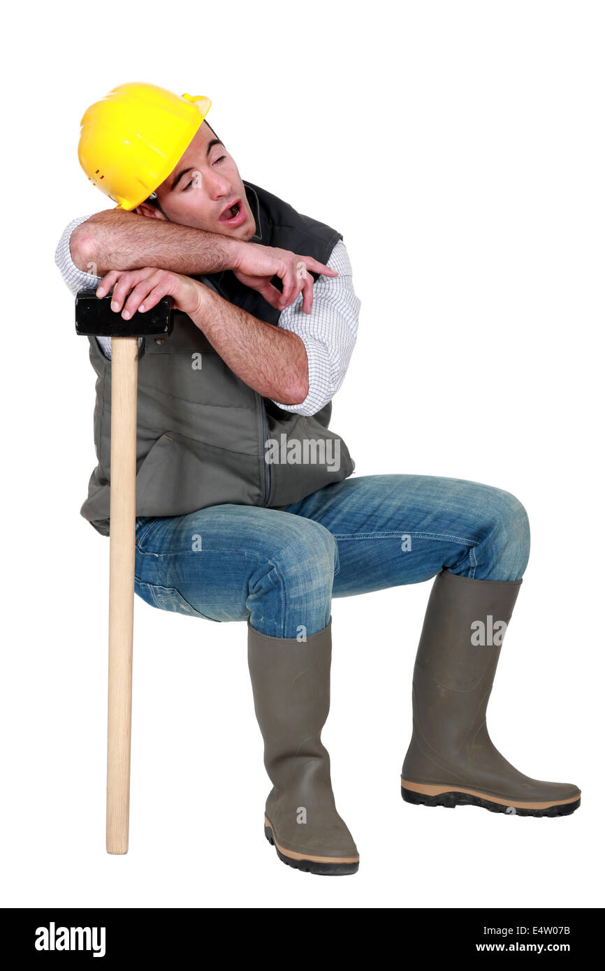 Workman tired Cut Out Stock Images & Pictures - Alamy