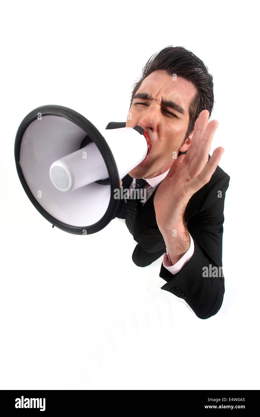 Yell yelling Cut Out Stock Images & Pictures - Alamy