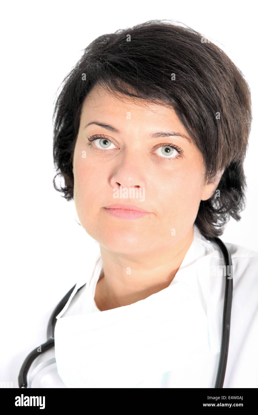Profile of a female doctor Stock Photo - Alamy