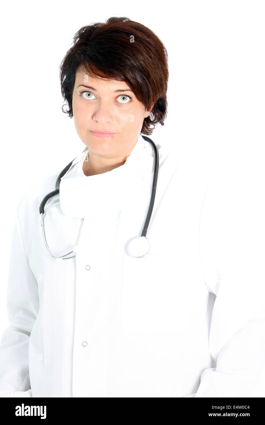 Female doctor wearing stethoscope Stock Photo - Alamy