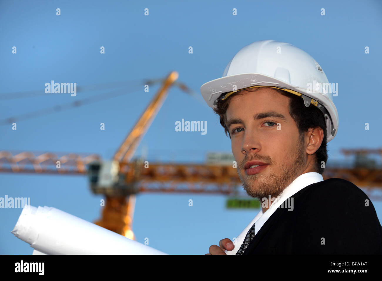 Engineer working on-site Stock Photo - Alamy