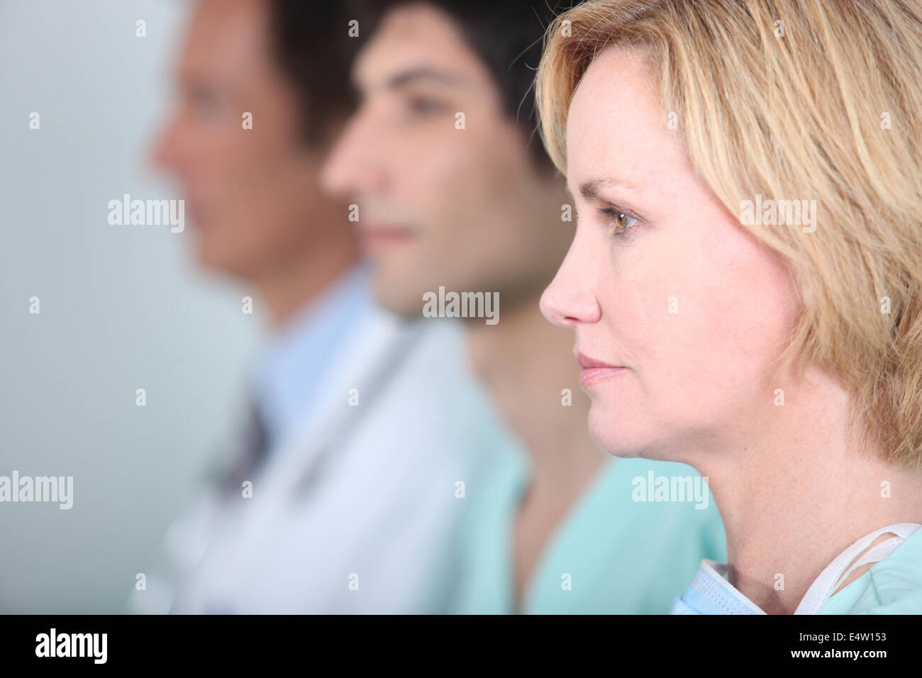 Medical staff in line Stock Photo - Alamy