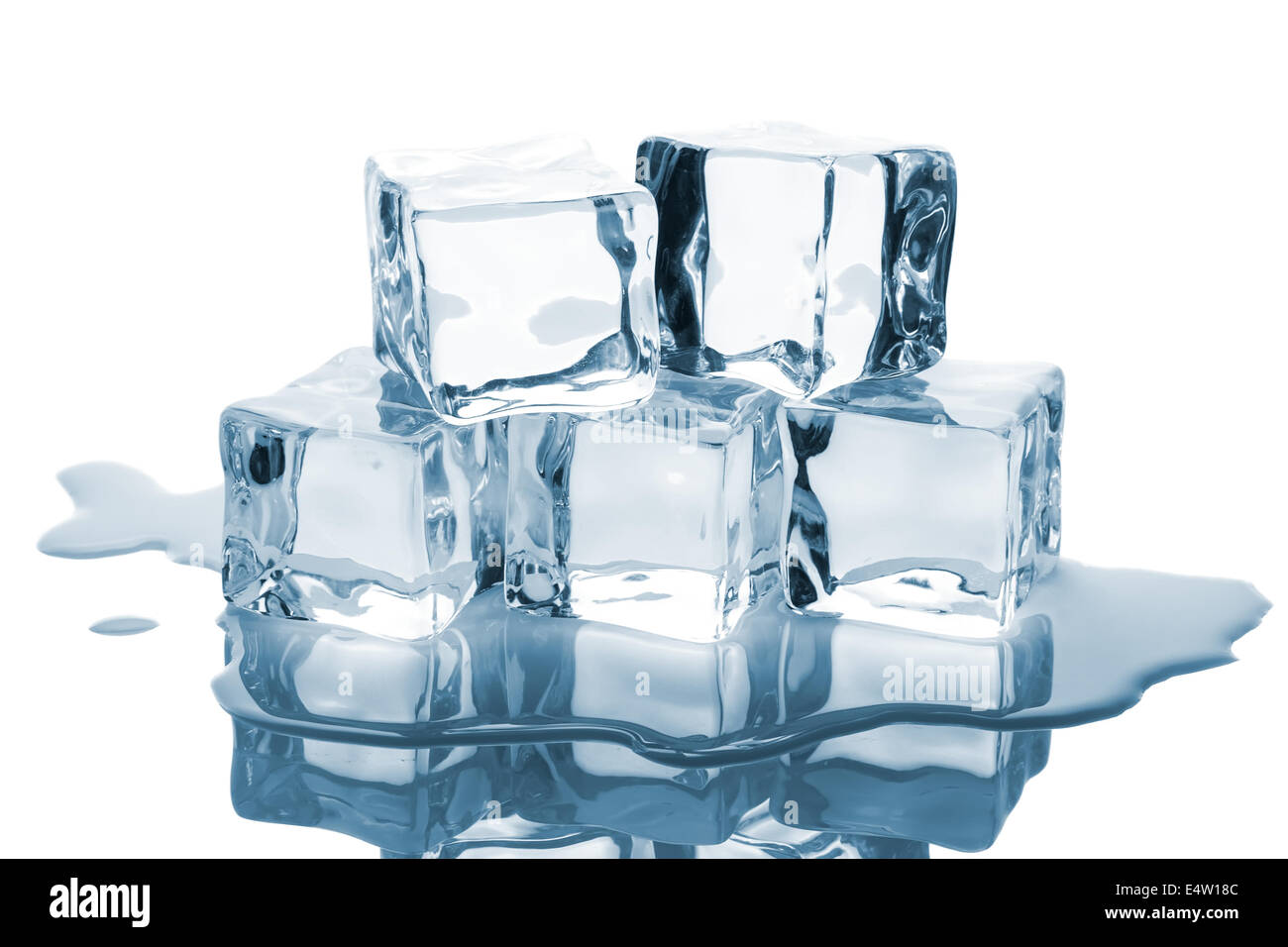Five ice cubes with reflection Stock Photo - Alamy