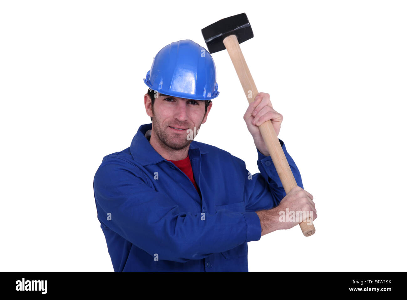 craftsman holding a hammer Stock Photo - Alamy