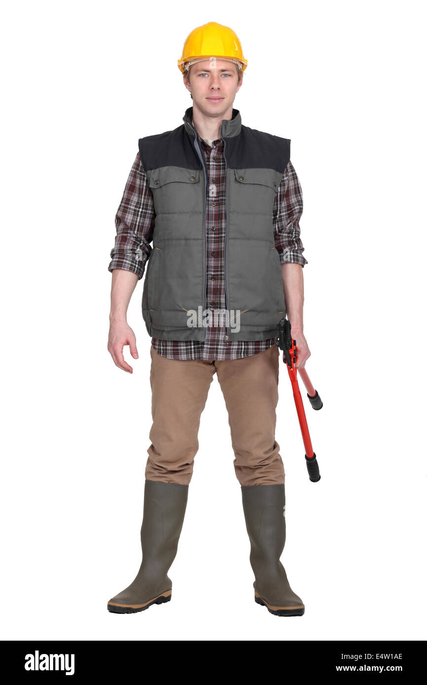 Man holding big spanner hi-res stock photography and images - Alamy