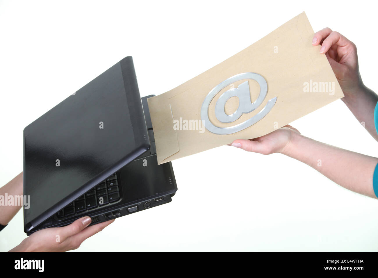 Concept shot illustrating sending an email Stock Photo - Alamy