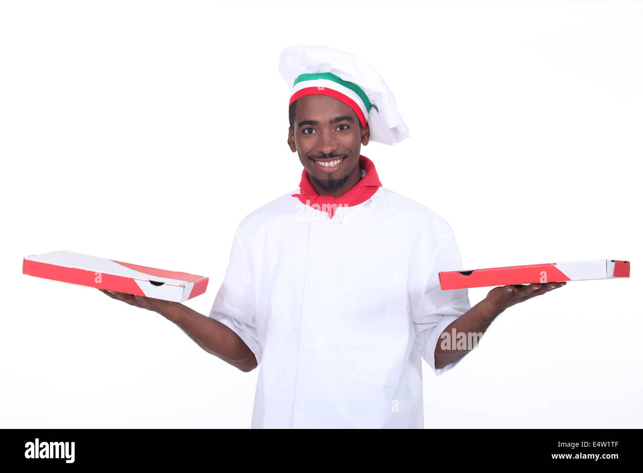 Take out pizza guy Stock Photo - Alamy