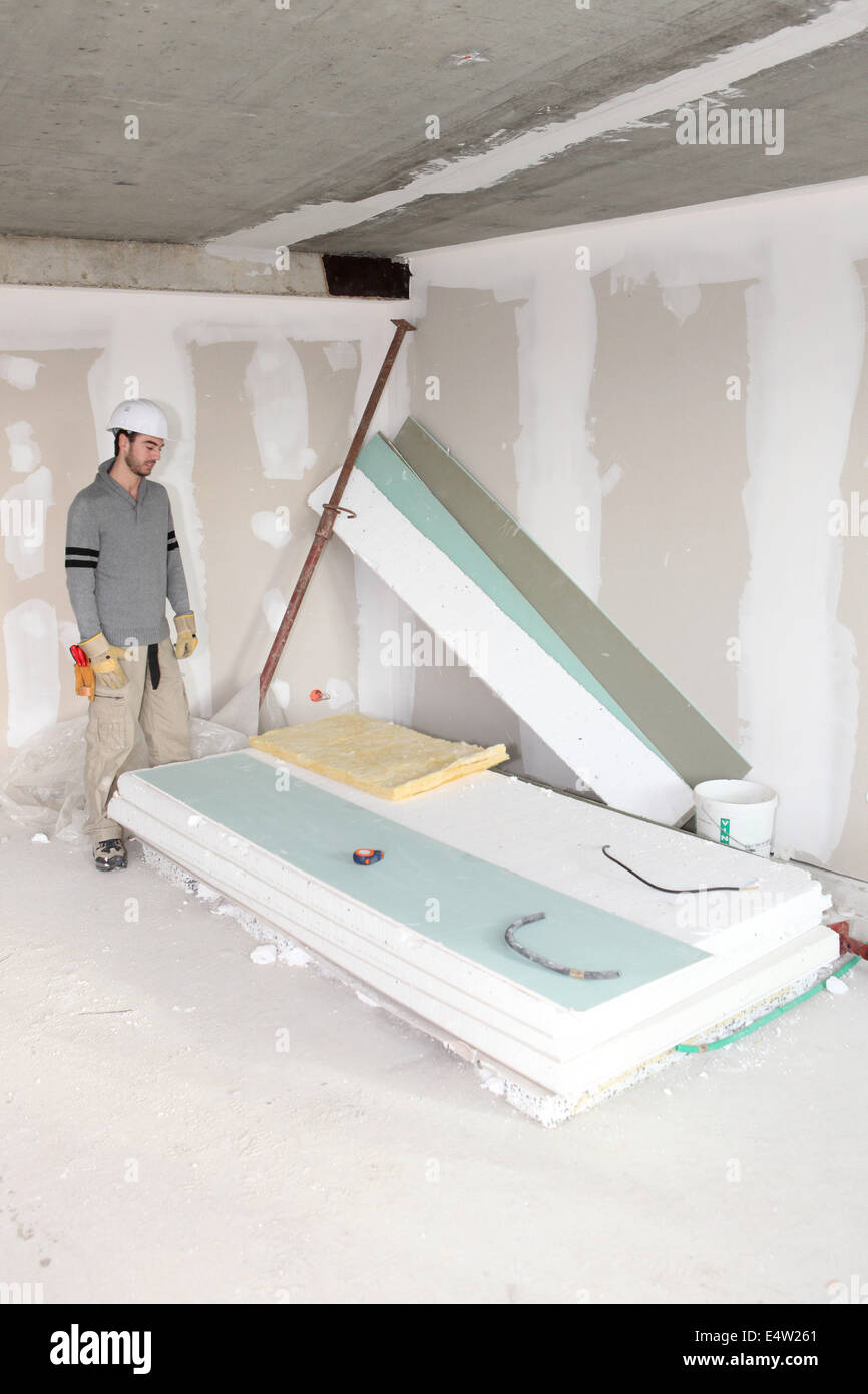 Man revamping house Stock Photo - Alamy