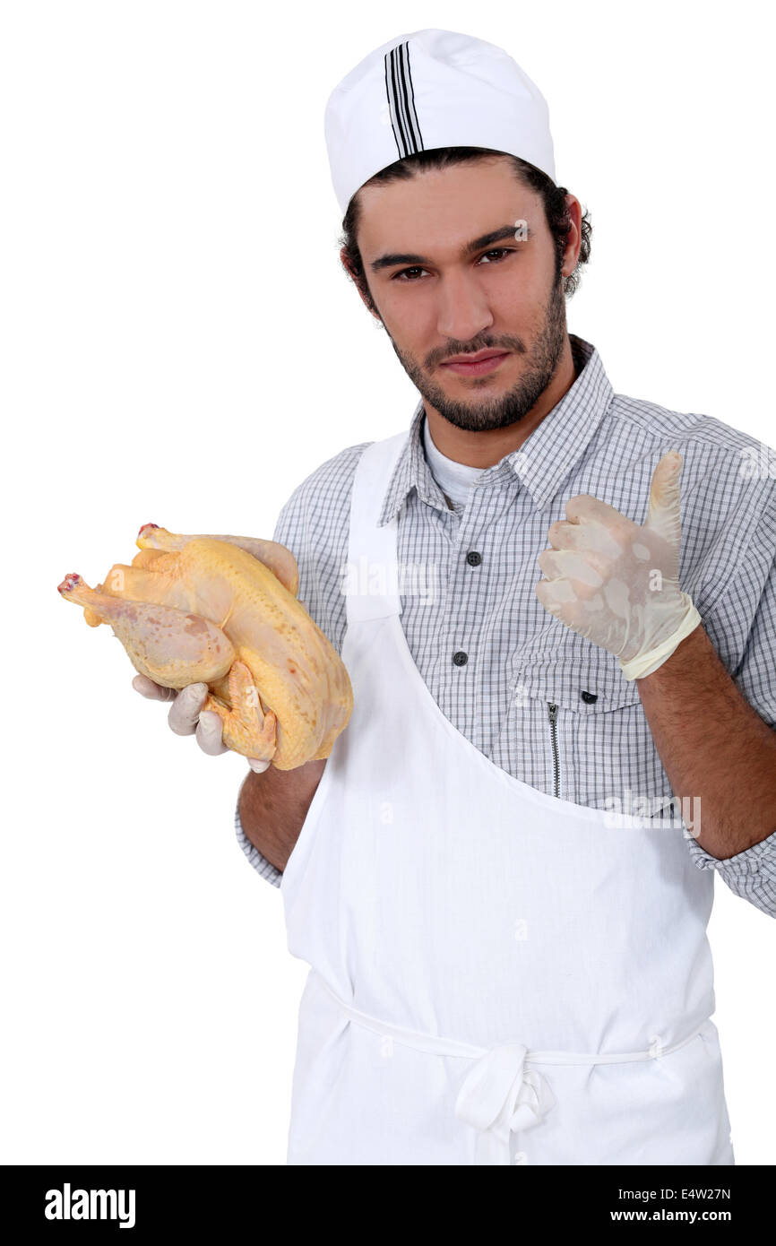 portrait of a butcher Stock Photo - Alamy