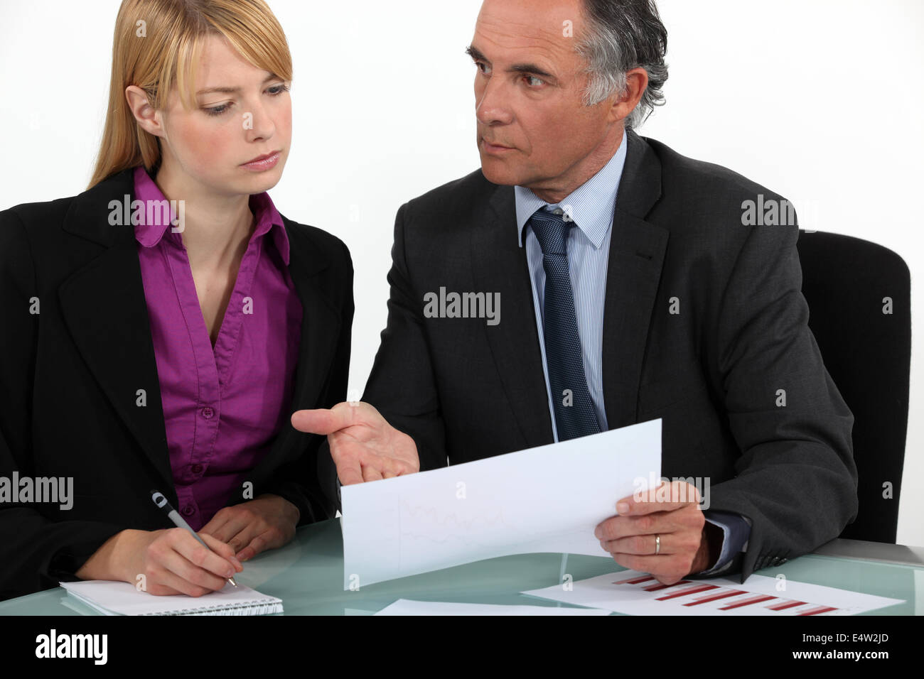 Couple going over paperwork hi-res stock photography and images - Alamy