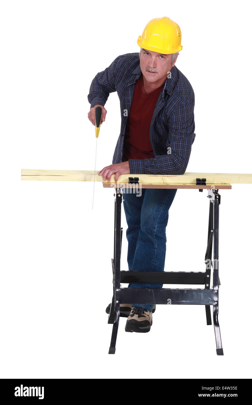 Carpentry workshop worker tools Cut Out Stock Images & Pictures - Alamy