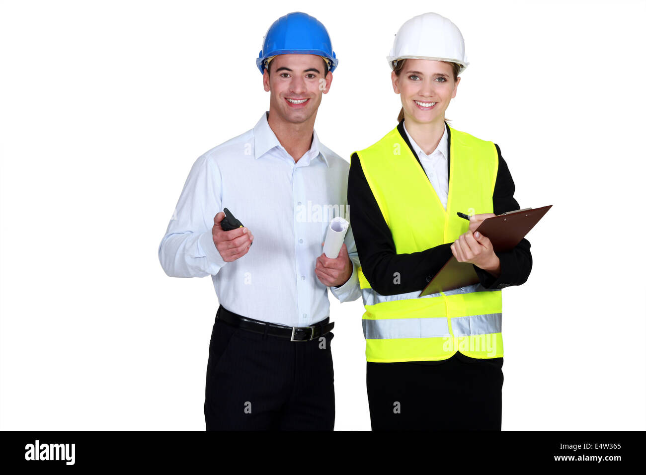 Architect and building inspector Stock Photo - Alamy