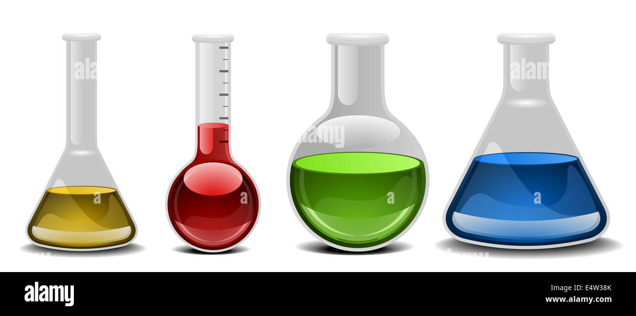 Medical laboratory background flasks Cut Out Stock Images & Pictures ...