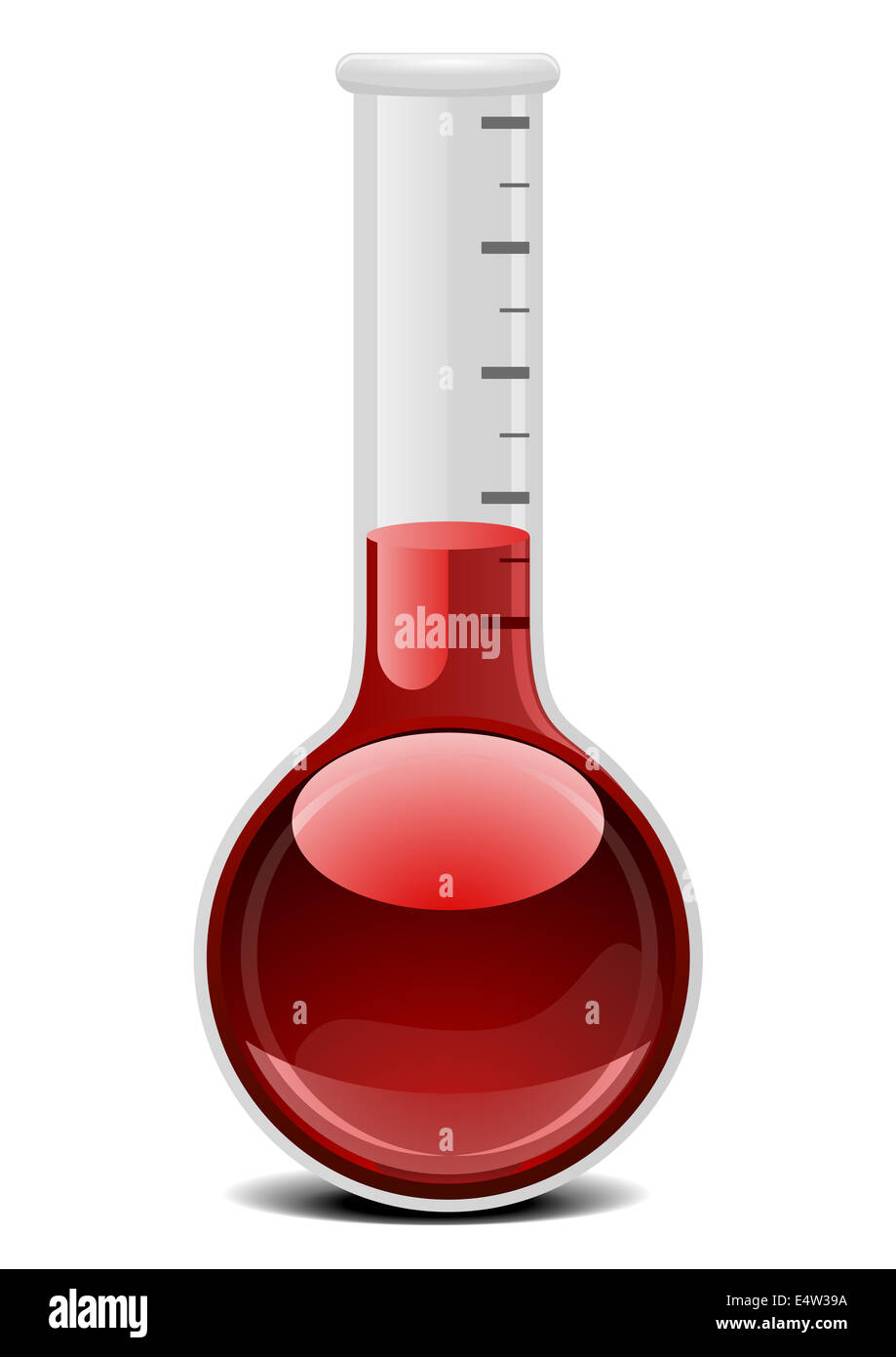 glass flask with red liquid Stock Photo - Alamy