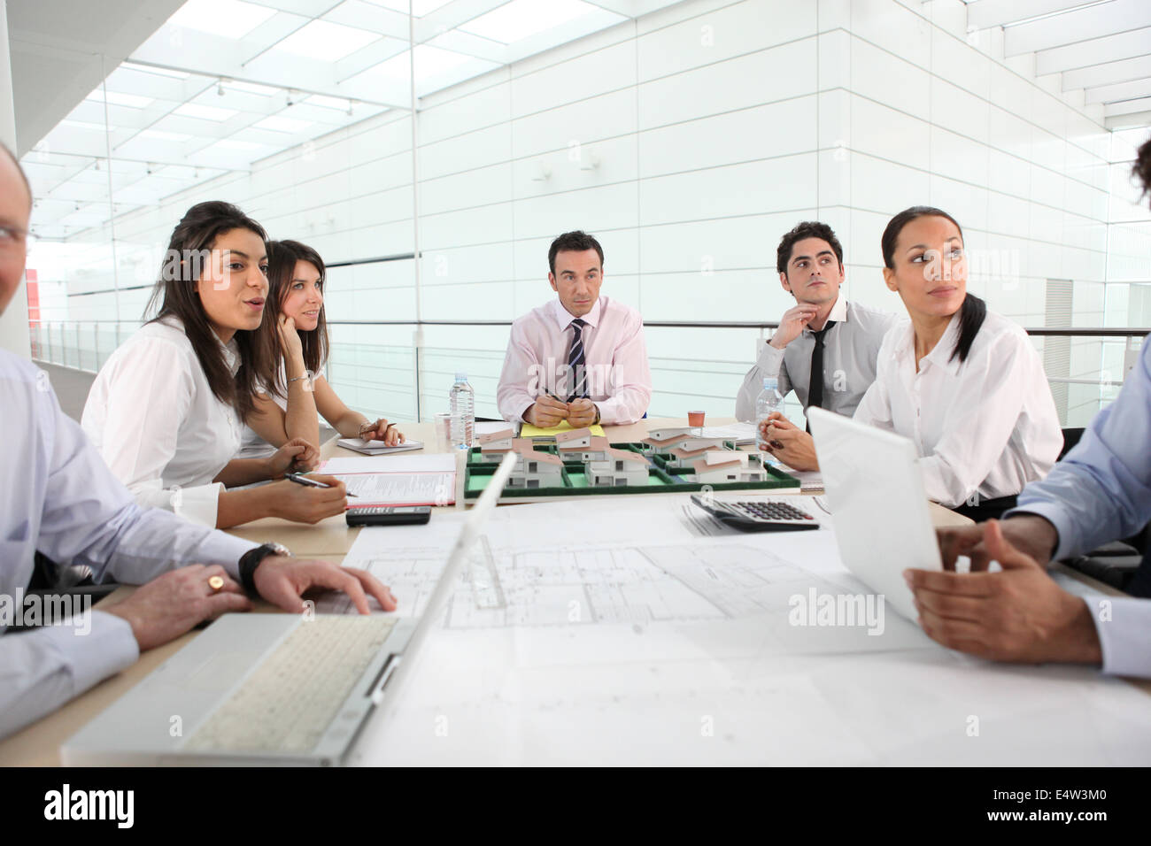 work session in company Stock Photo - Alamy