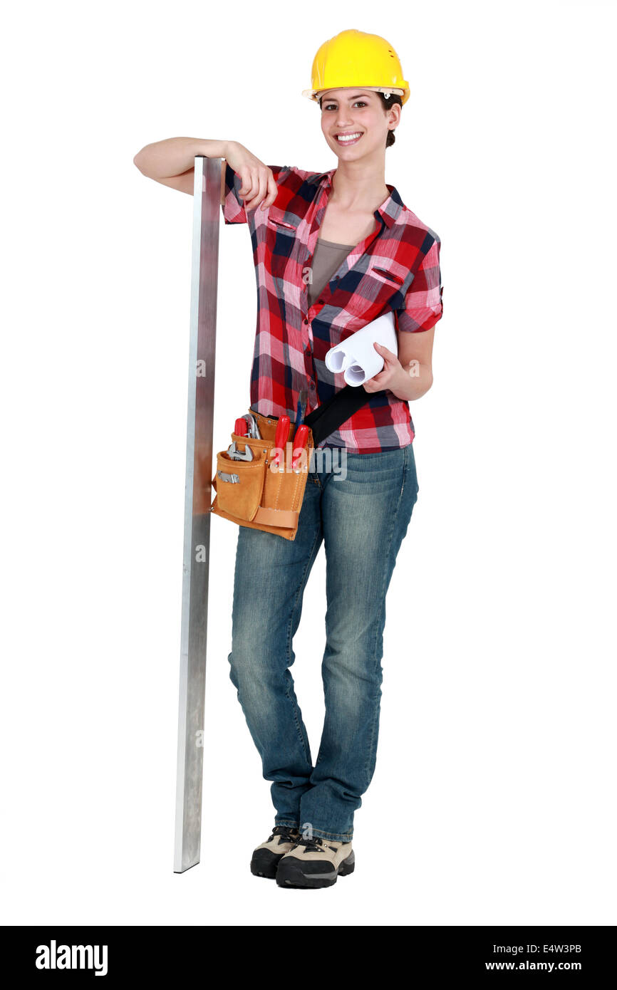 Female contractor Cut Out Stock Images & Pictures - Alamy