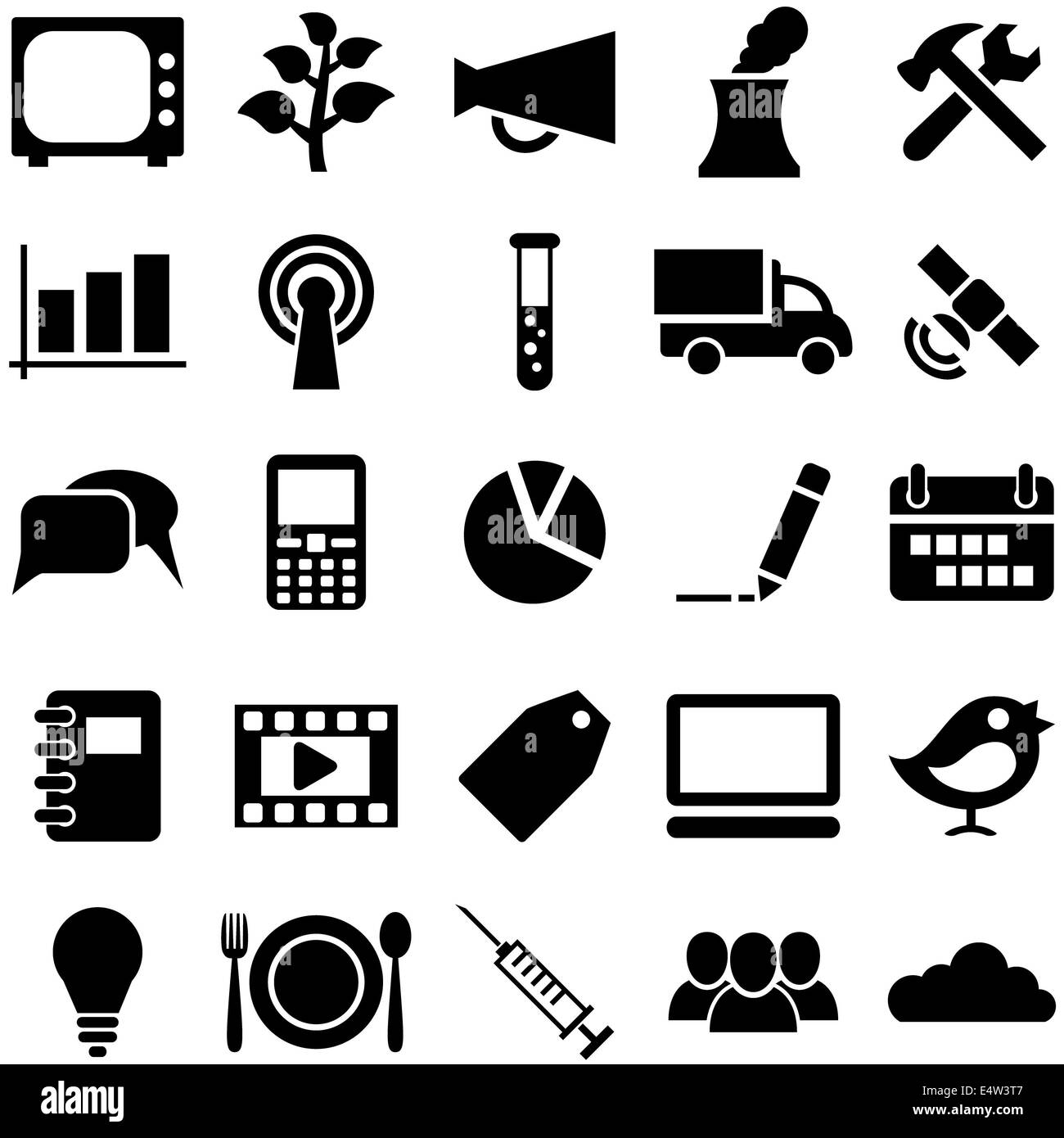 Technology computer symbols vector Black and White Stock Photos ...